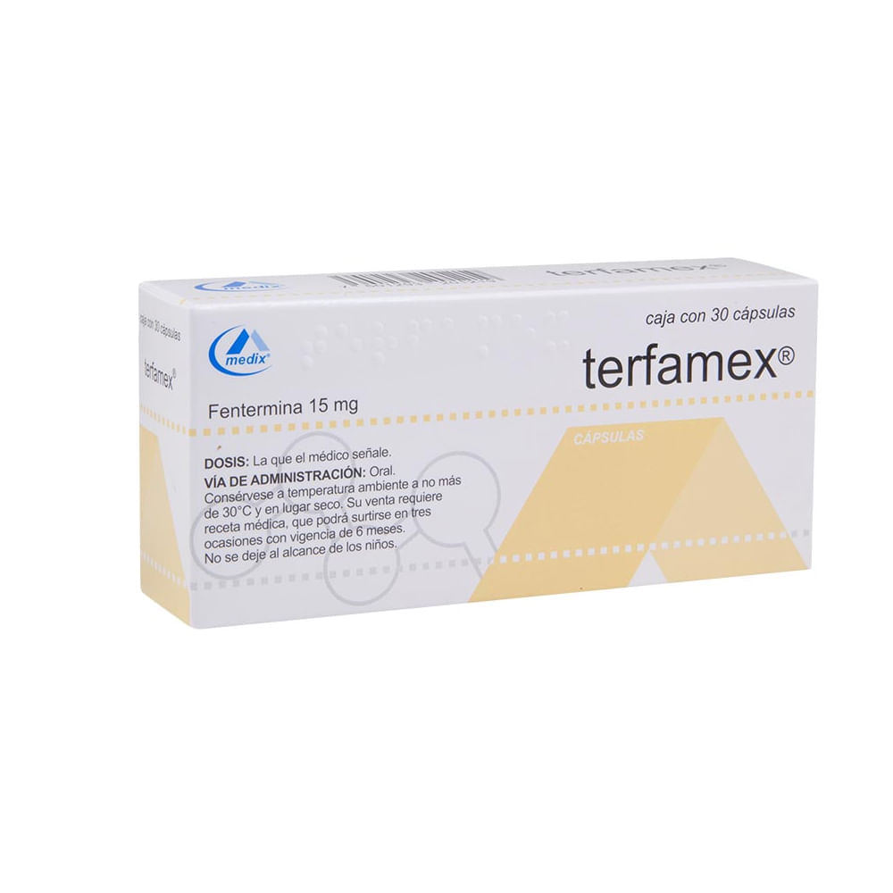 Terfamex 15 Mg 30 Cápsulas