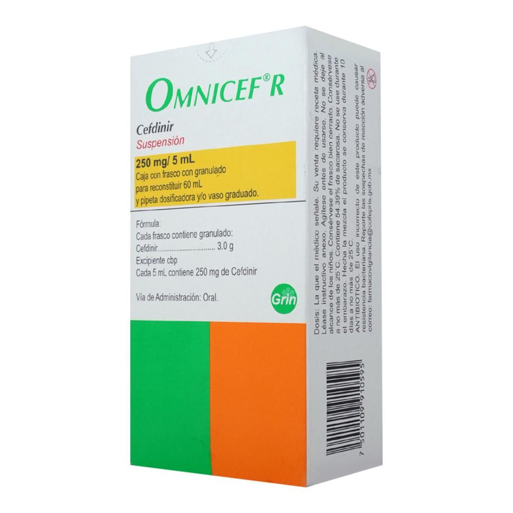 Omnicef R 250 Mg/5 Ml Suspensión 60 Ml