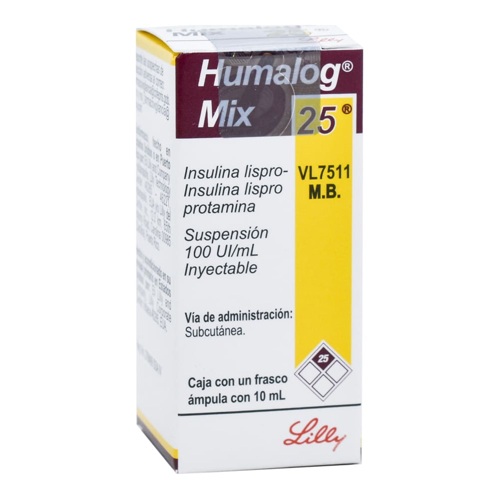 Humalog Mix 25 100 UI Frasco Ámpula 10 Ml