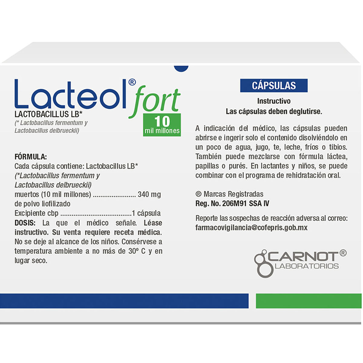LACTEOL-FORT 340 MG 16 CAPS