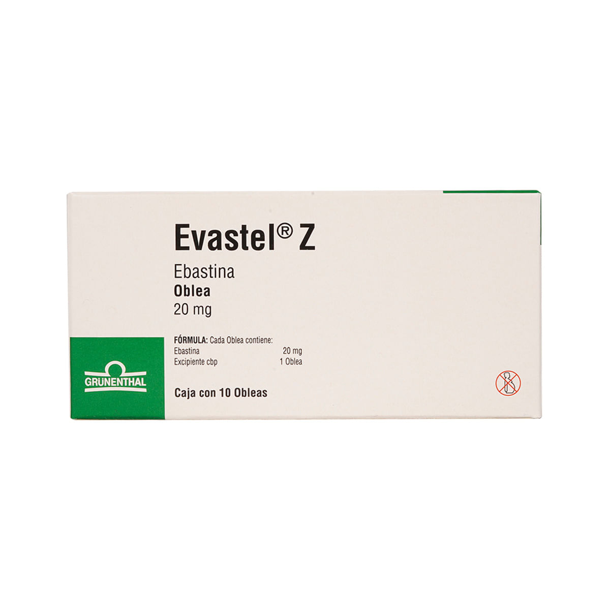 EVASTEL-Z 20 MG 10 OBLEAS