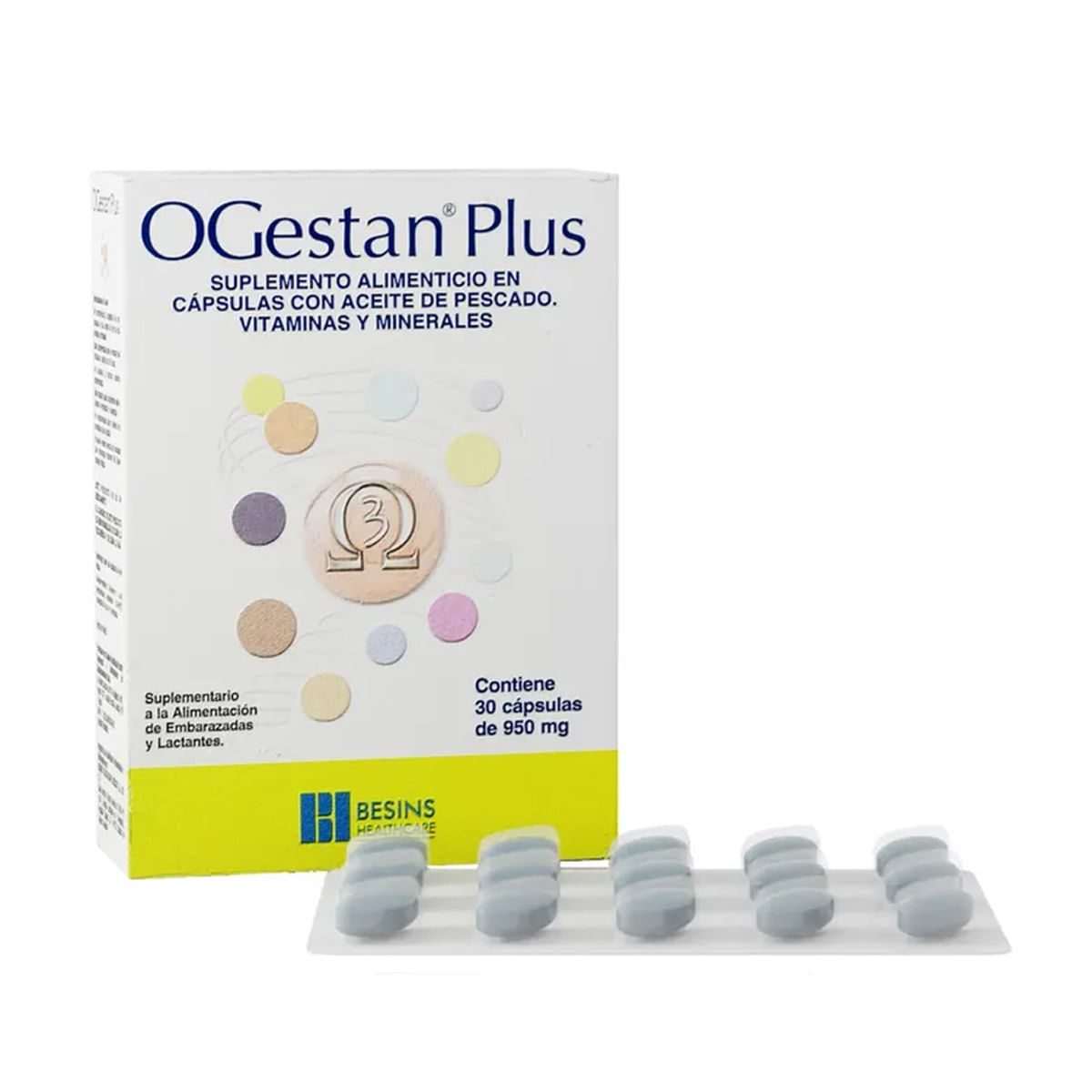 OGESTAN PLUS 950MG S ALIM 30 CAPS