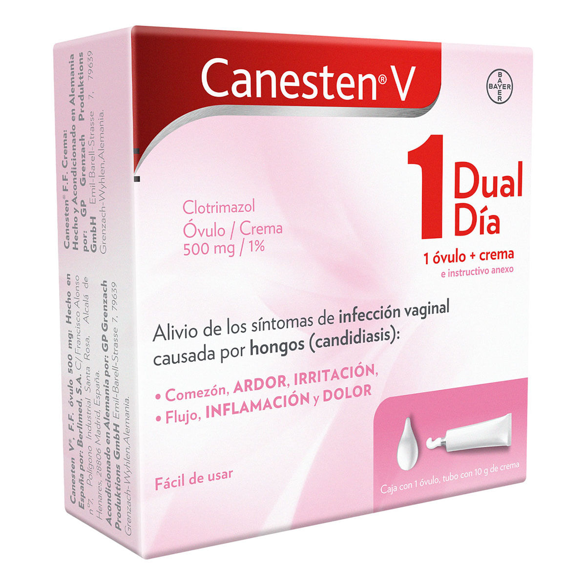 CANESTEN-V DUAL 1 DIA 1 OV+10G CRA