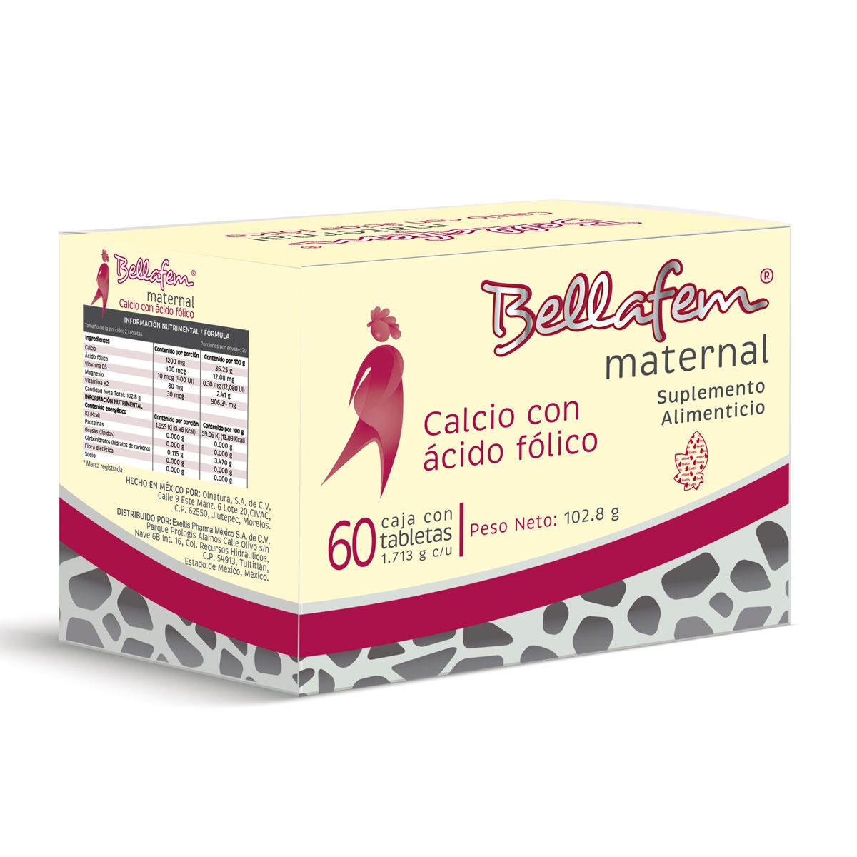 BELLAFEM MATERNAL SUP ALIM 60 TAB